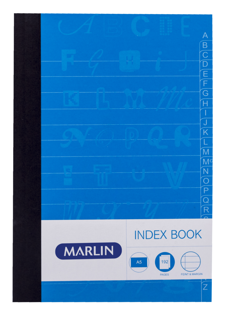 192p A5 Manuscript Books Index - Park Avenue Stationers