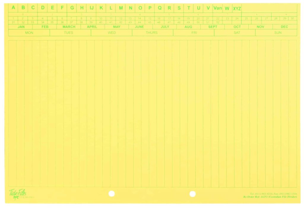 Tidy Files - File Divider Cream Punched (120gsm) Pack of 25 - Park ...