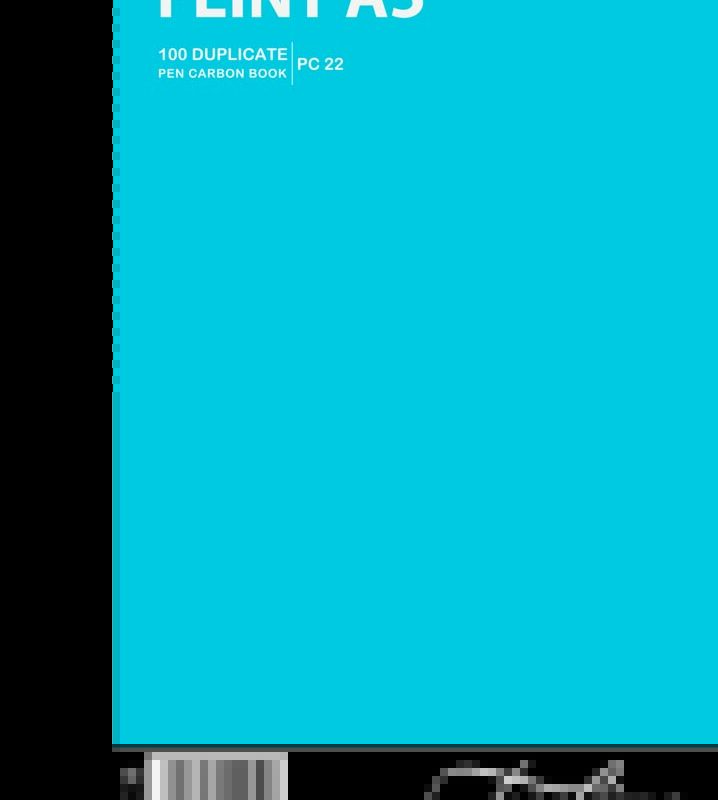 PEN CARBON BOOK A5 TRIPLICATE INVOICE *Butterfly* - Park Avenue Stationers