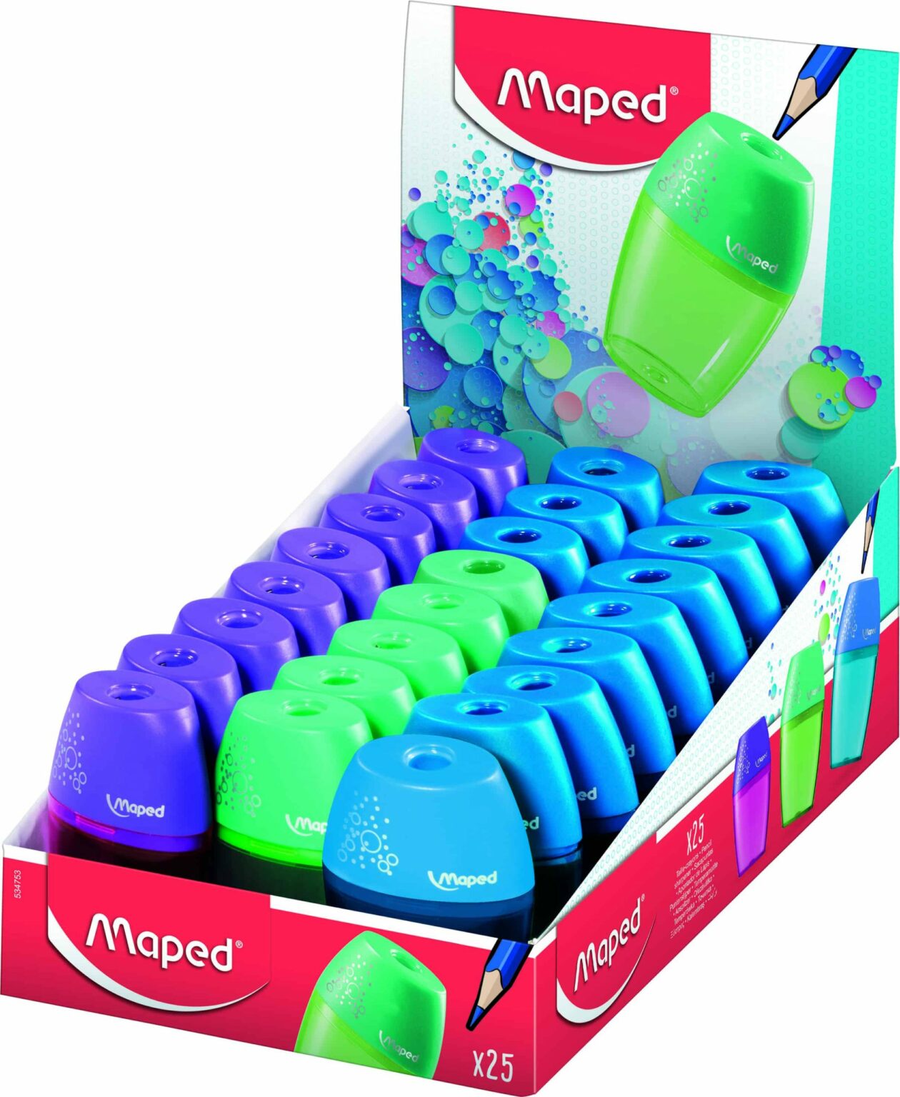 MAPED Sharpener 1 Hole Shaker Canister - Each - Park Avenue Stationers