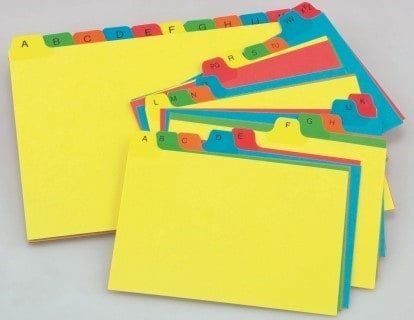 Bantex A5, card file box index, manilla board, for card file box - Park ...