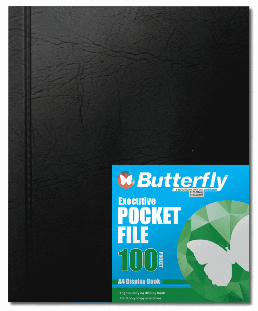 EXECUTIVE 100PG POCKET FILE Butterfly - Park Avenue Stationers