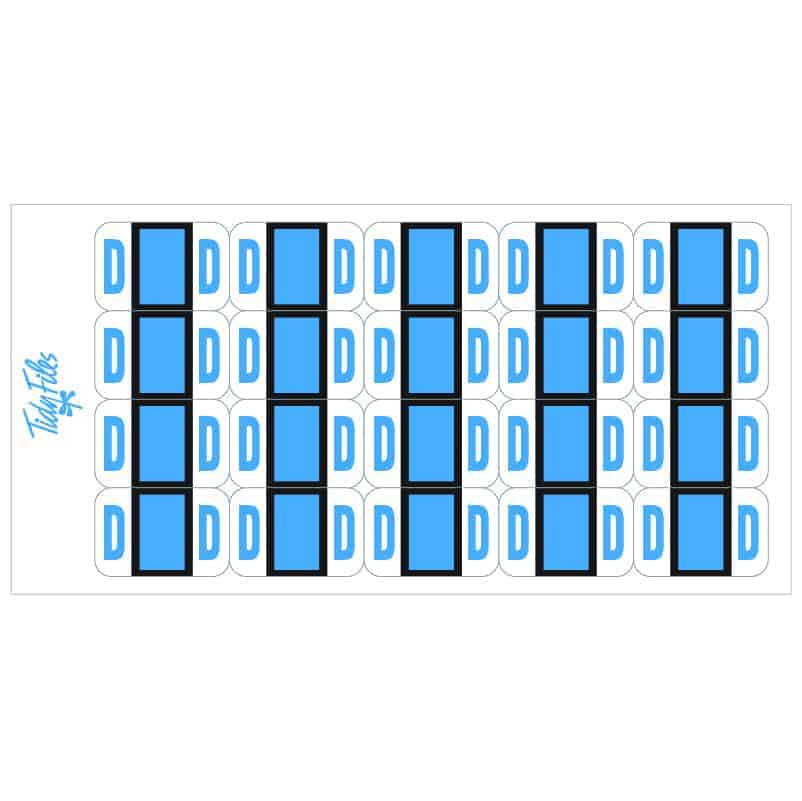 Tidy Files COLOUR CODING TABS ALPHA PACK OF 5 Park Avenue Stationers