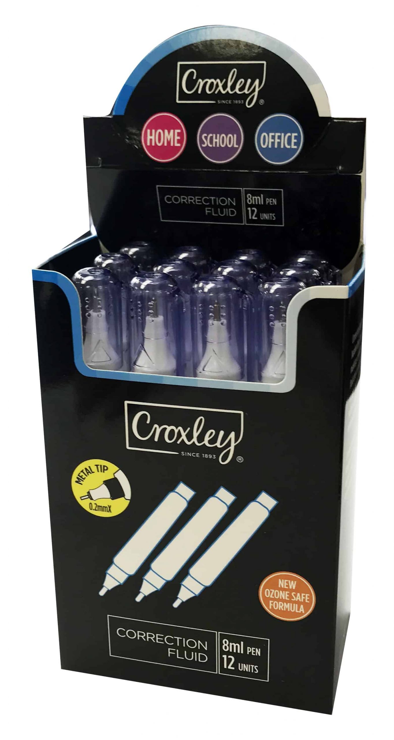 CROXLEY Correction Pen Metal Tip 8ml- PER EACH PEN - Park Avenue Stationers