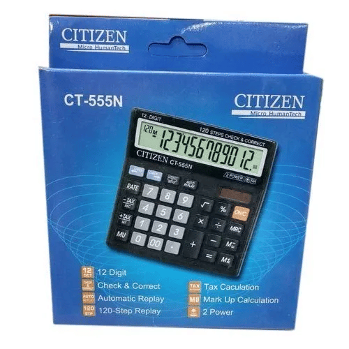 CITIZEN CT-555 12 DIGITS CHECK&CORRECT 120 STEPS - Park Avenue Stationers