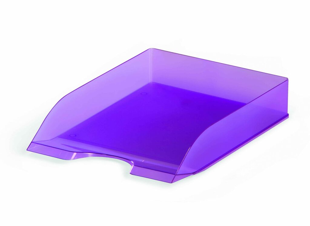 DURABLE A4 Letter Tray Basic Plastic Purple Each - Park Avenue Stationers