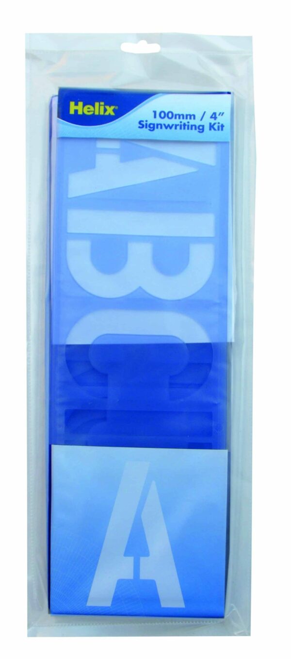 HELIX 100mm Signwriting Stencil Kit 8Pc - Park Avenue Stationers