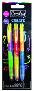 CROXLEY Create Liquid Highlighters Carded Card Of 3 - Park Avenue ...