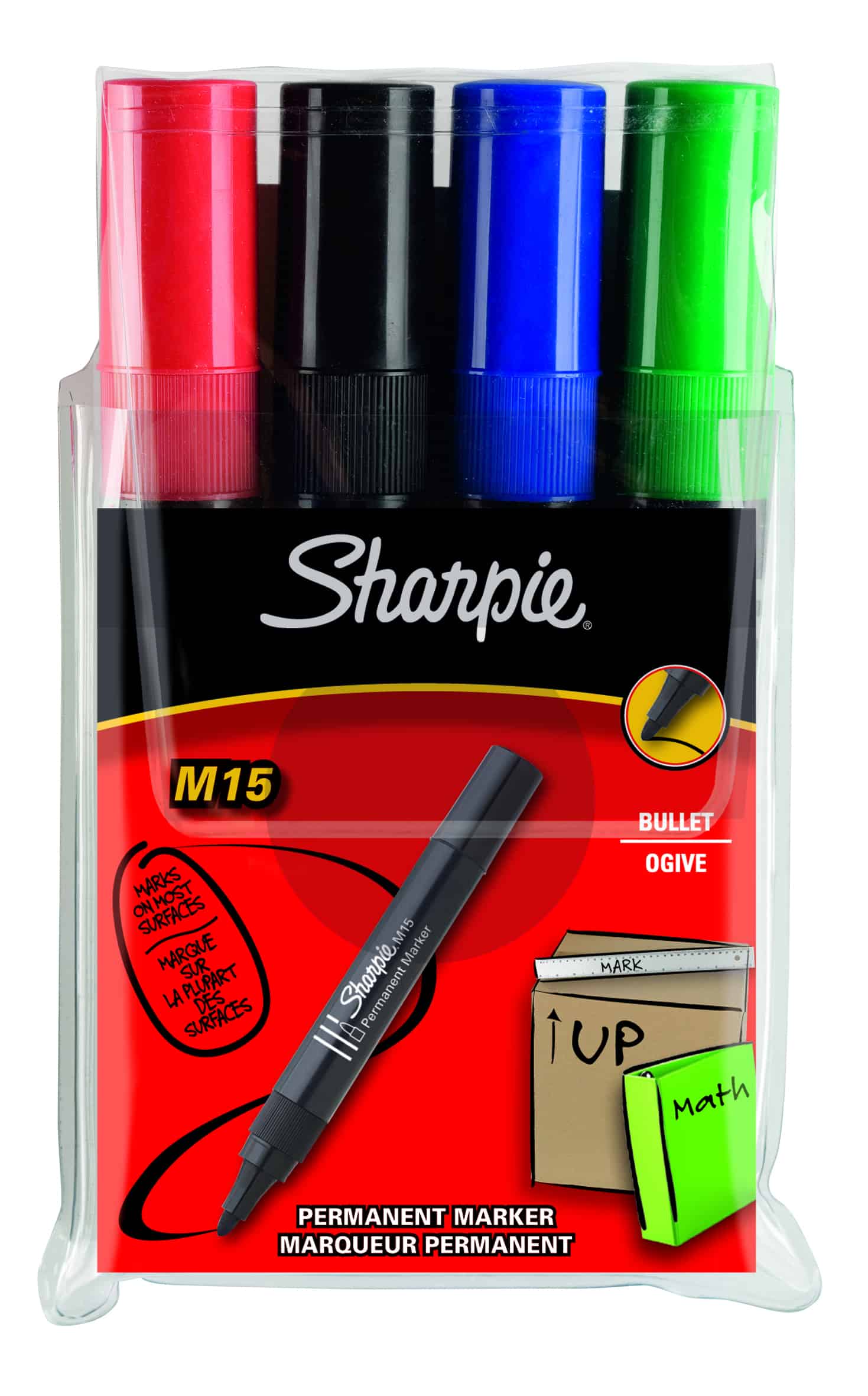 SHARPIE M15 Permanent Marker: Bullet Tip Assorted Wallet 4'S - Park ...