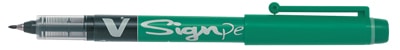Pilot V Sign Pen Green - Park Avenue Stationers