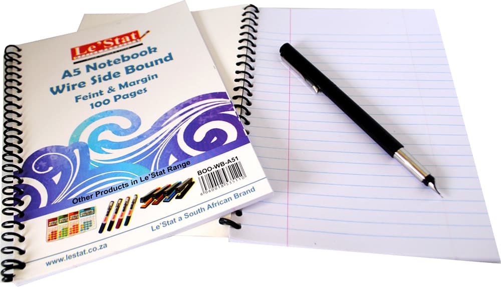 Lestat Side Wiro Book A5 100pg - Park Avenue Stationers