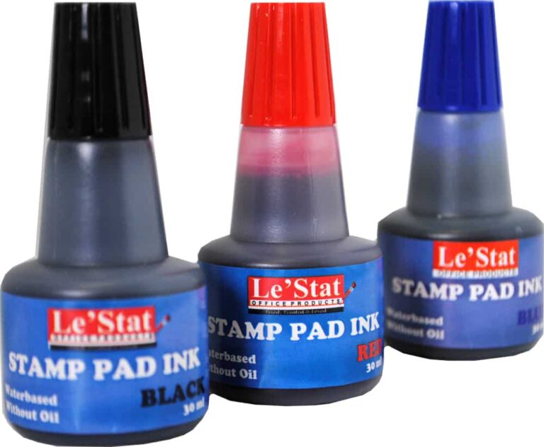 Le'stat Stamp Pad Ink Black 30ml - Park Avenue Stationers