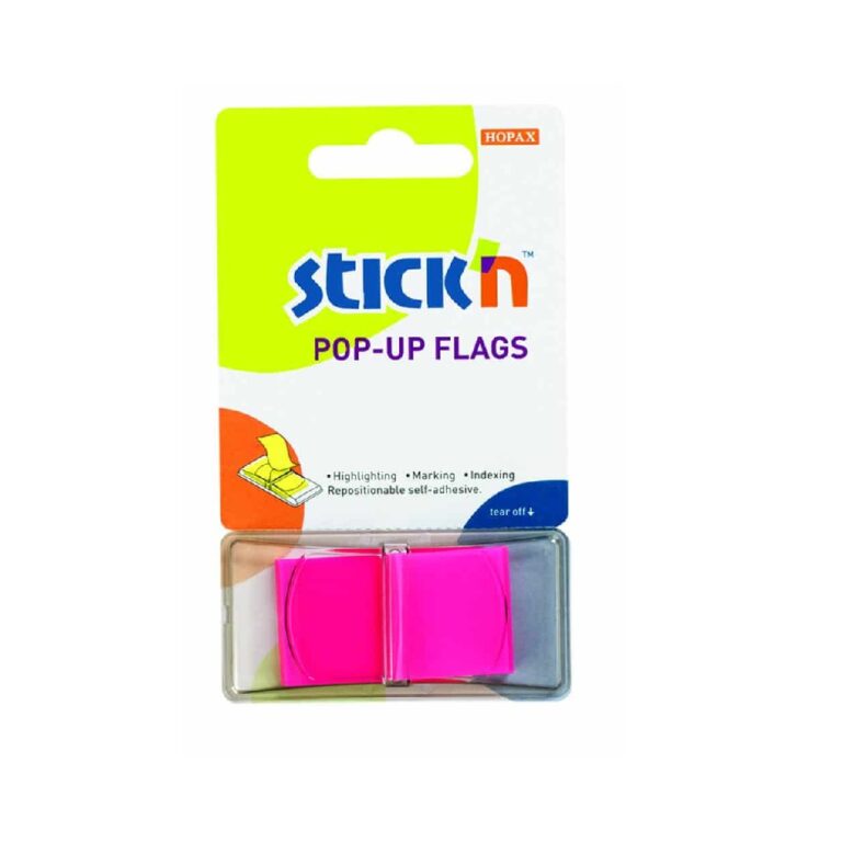 Stick N'pop-up Flags Pink - Park Avenue Stationers