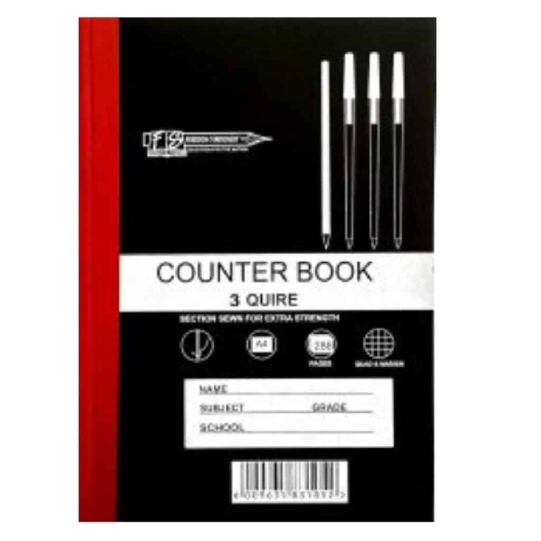 3 QUIRE / 288 PAGES A4 COUNTER - Park Avenue Stationers