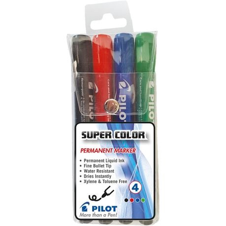 PILOT PERMANENT MARKER 100 SET 4 - Park Avenue Stationers