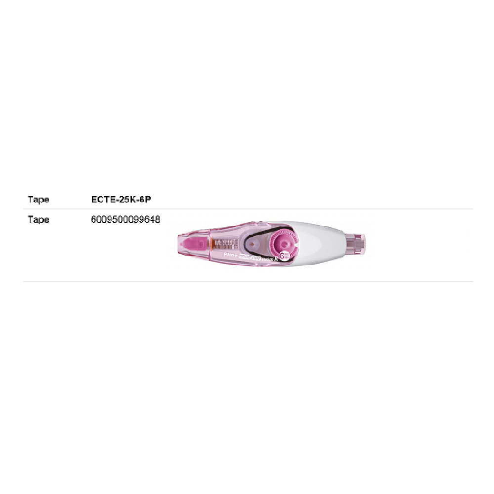 Pilot White Line RT Correction Tape 4mm x 6m PINK - Park Avenue Stationers