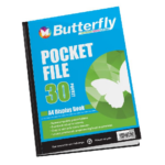 A4 30page Butterfly Pocket File - Park Avenue Stationers