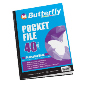 A4 40page Butterfly Pocket File - Park Avenue Stationers