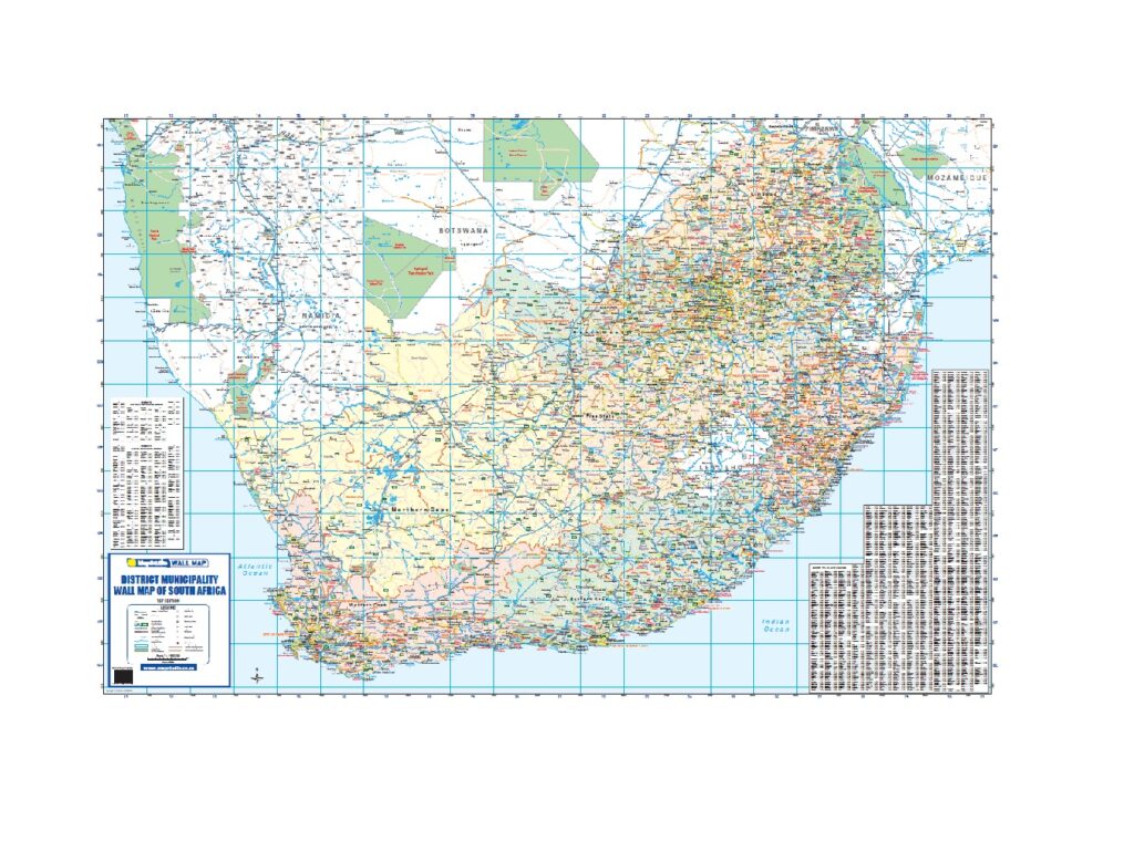 District Municipal Map of SA - Park Avenue Stationers