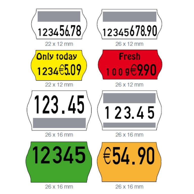 Meto 22-16 Price Labels Red - Park Avenue Stationers