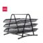 DELI 3-Tier Mesh Trays Black 9181 - Park Avenue Stationers