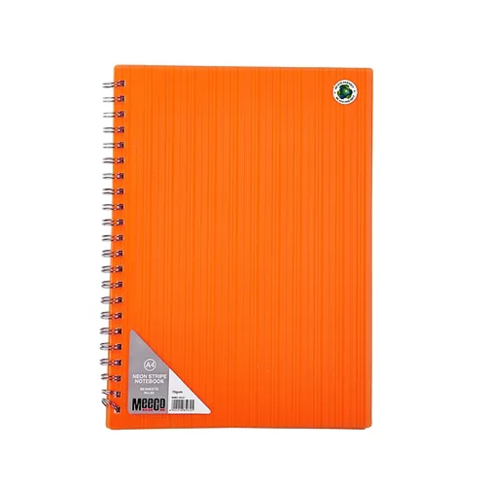 A4 Wiro Book 80Pg Neon Orange - Park Avenue Stationers