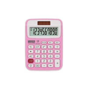 10 Digit Calculator M231 Pink+Lanyard Meeco - Park Avenue Stationers
