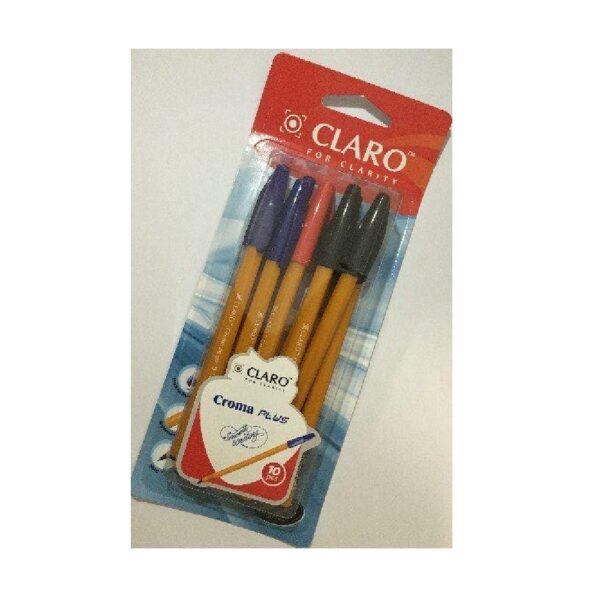 Claro Croma Orange 0.7 Pen (10set) 4-Black 4-Blue 2-Red - Park Avenue ...
