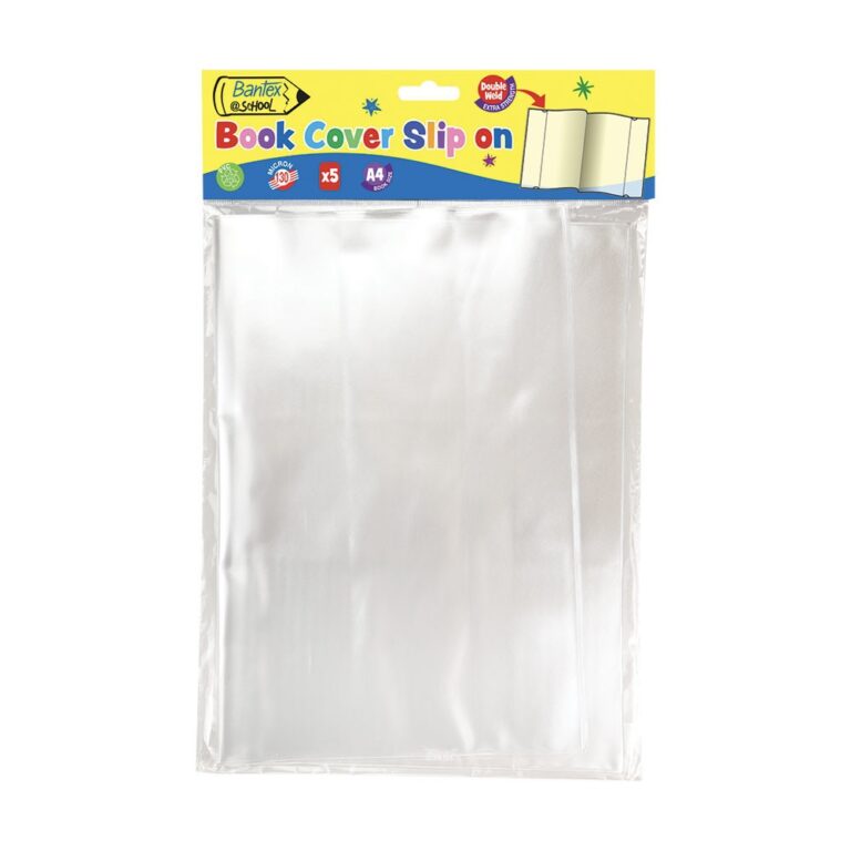 Bantex Slip On Book Covers - PVC (5/Pkt) - Park Avenue Stationers